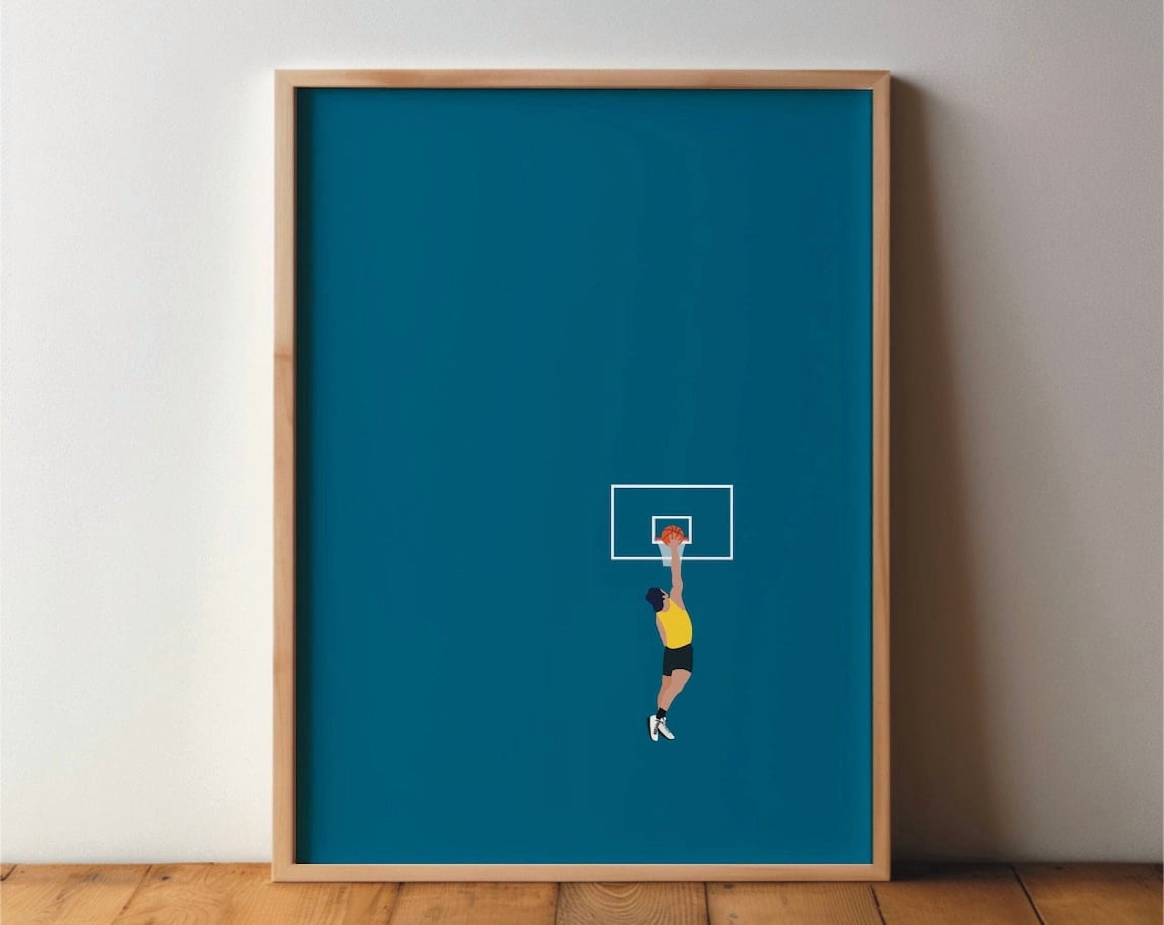 Basketballer Dunking Poster - Sports Friends - Art Minimal Modern Sport ...