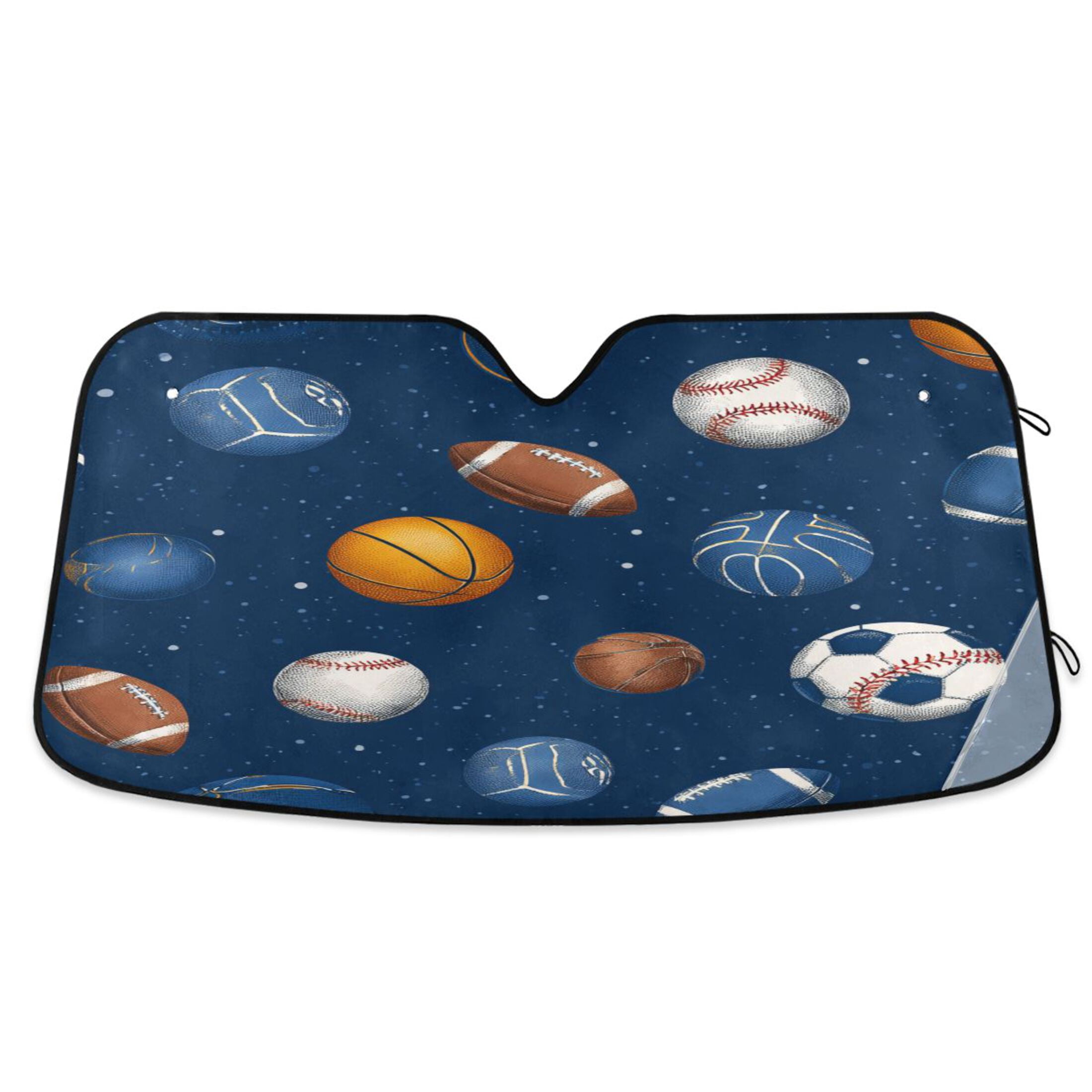 Basketballs Footballs Rugby Baseballs Sports Windshield Sun Shade ...