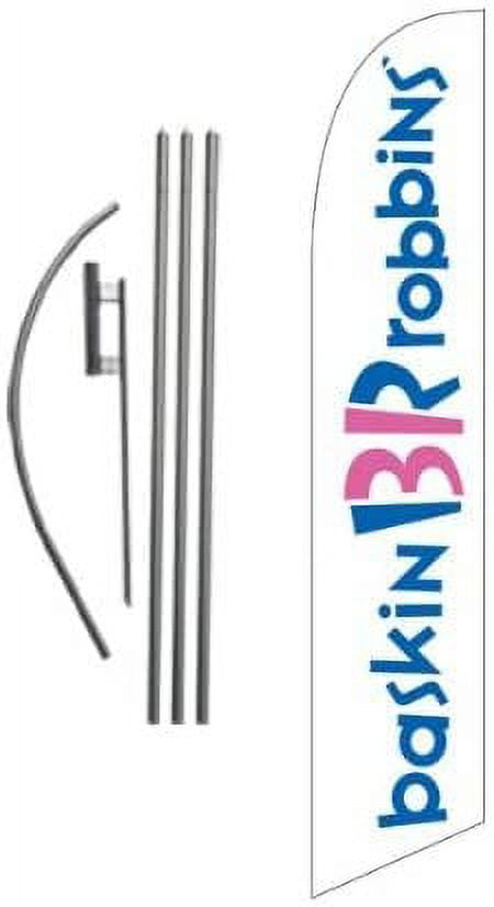 Baskin Robbins BR Advertising Feather Banner Swooper Flag Sign with ...