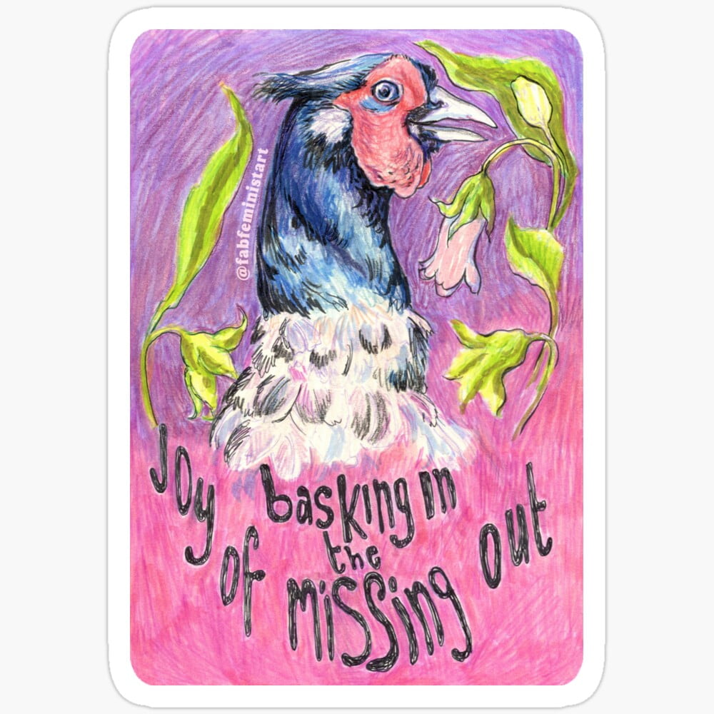 Basking In The Joy Of Missing Out Sticker Phone Decal Water Bottle ...