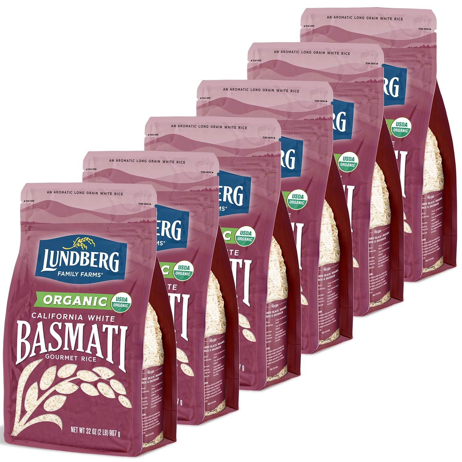 Basmati Rice, Organic Long Grain White Rice - Non-Sticky, Fluffy ...