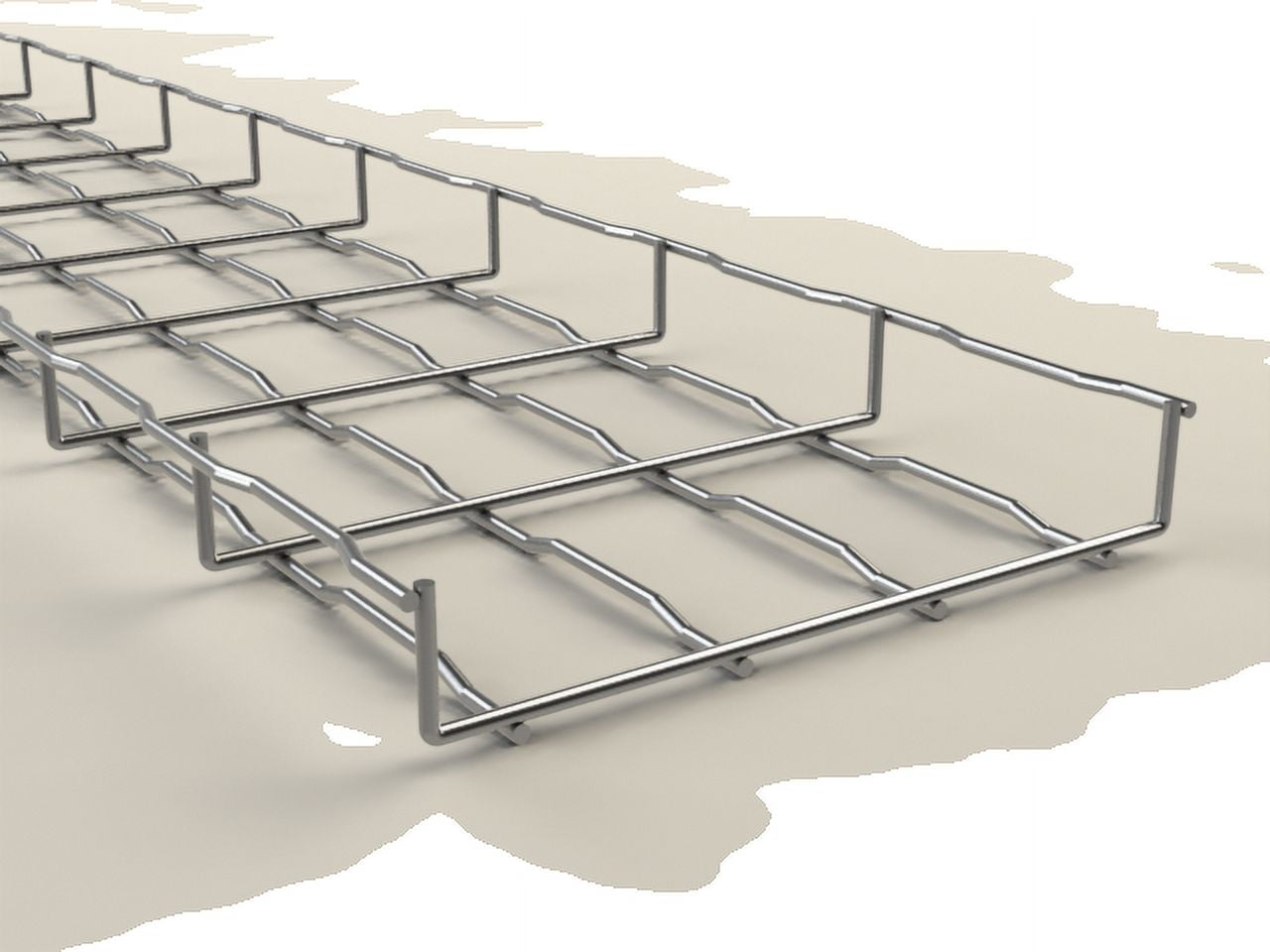 Basor BFR 12\"W x 1-1\/2\"D x 10 ft Long Electro Zinc Wire Mesh Cable ...