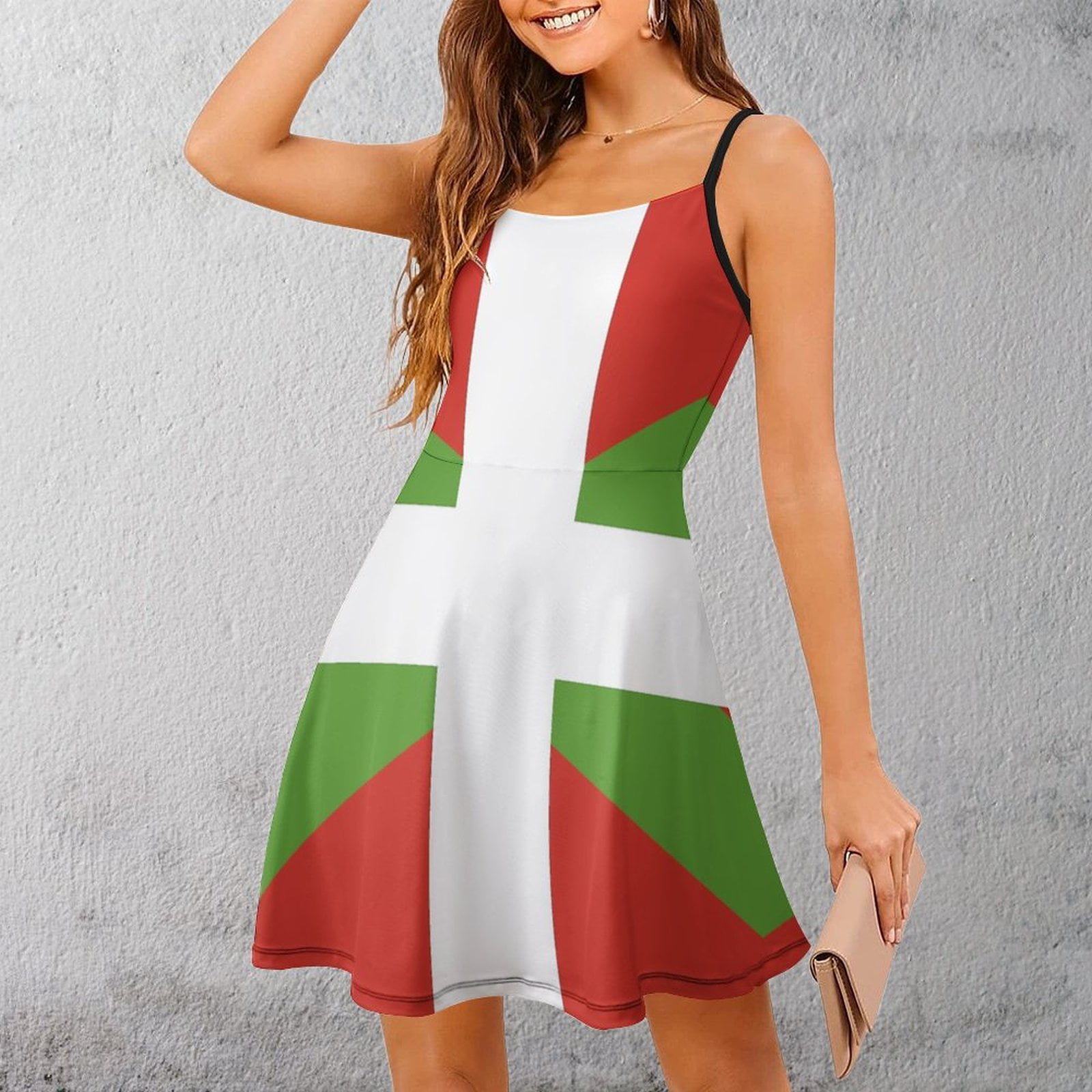 Basque Country Flag Gift Women's Sling Dress Humor Graphic Dresses ...
