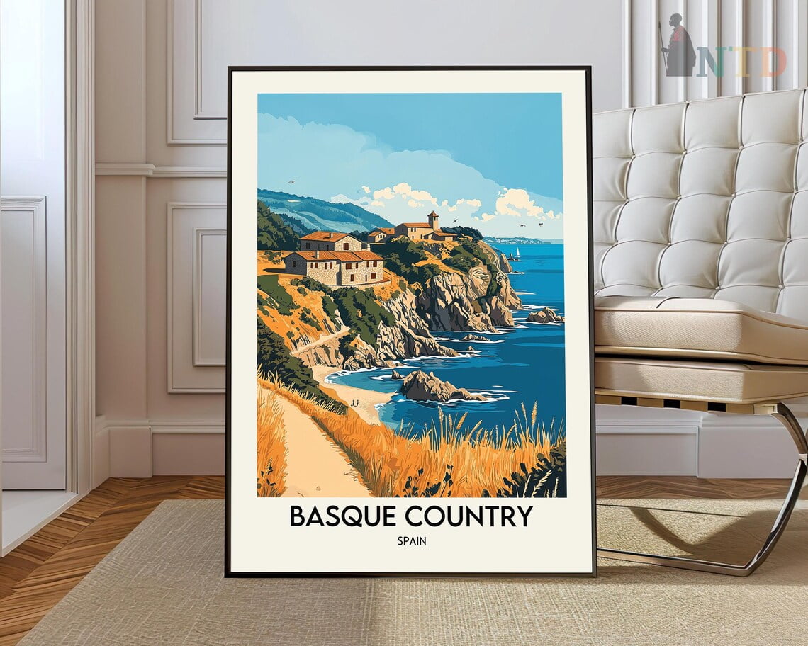 Basque Country Travel Poster, Basquebasque Poster Print, Basque Photo ...