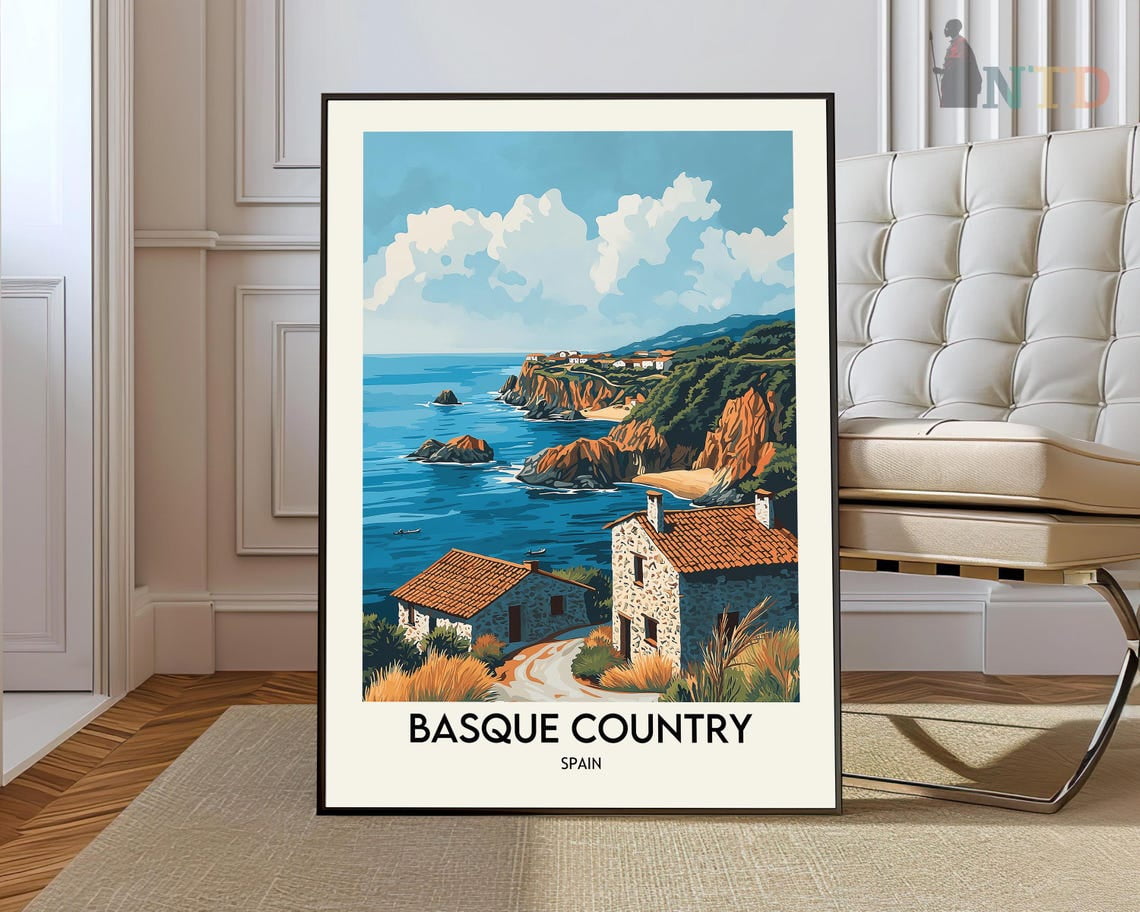 Basque Country Travel Poster, Basquebasque Poster Print, Basque Photo ...