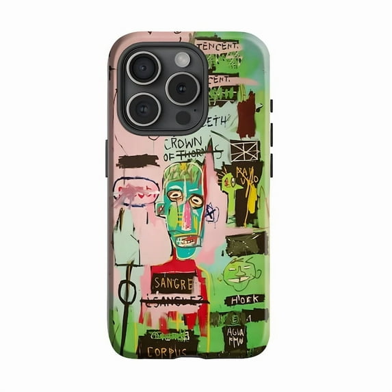 Basquiat Graffiti Abstract Art Phone Case Vibrant Urban Design with ...