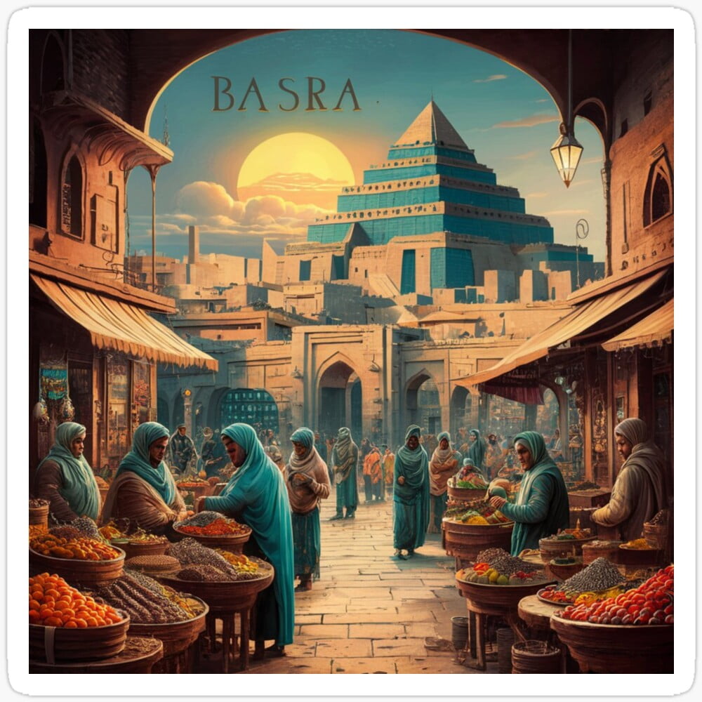 Basra,Iraq Sticker Phone Decal Water Bottle Stickers Car Decals, Laptop ...