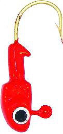 Bass Assassin Fishing Lure CJA42002 Crappie Jighead 1/32 oz #4 Hook Red ...