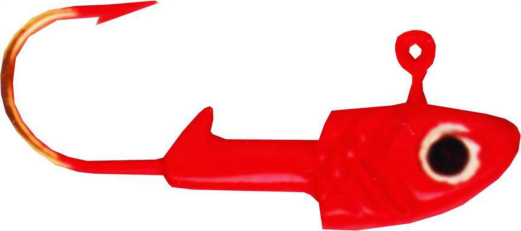 Bass Assassin Fishing Lure CJA45002 Crappie Jighead 1/16 oz #2 Hook Red ...