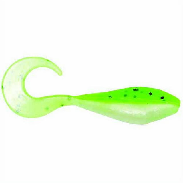 Bass Assassin Fishing Lure CSA35341 Curly Shad Swimbait 2" Chartreuse ...