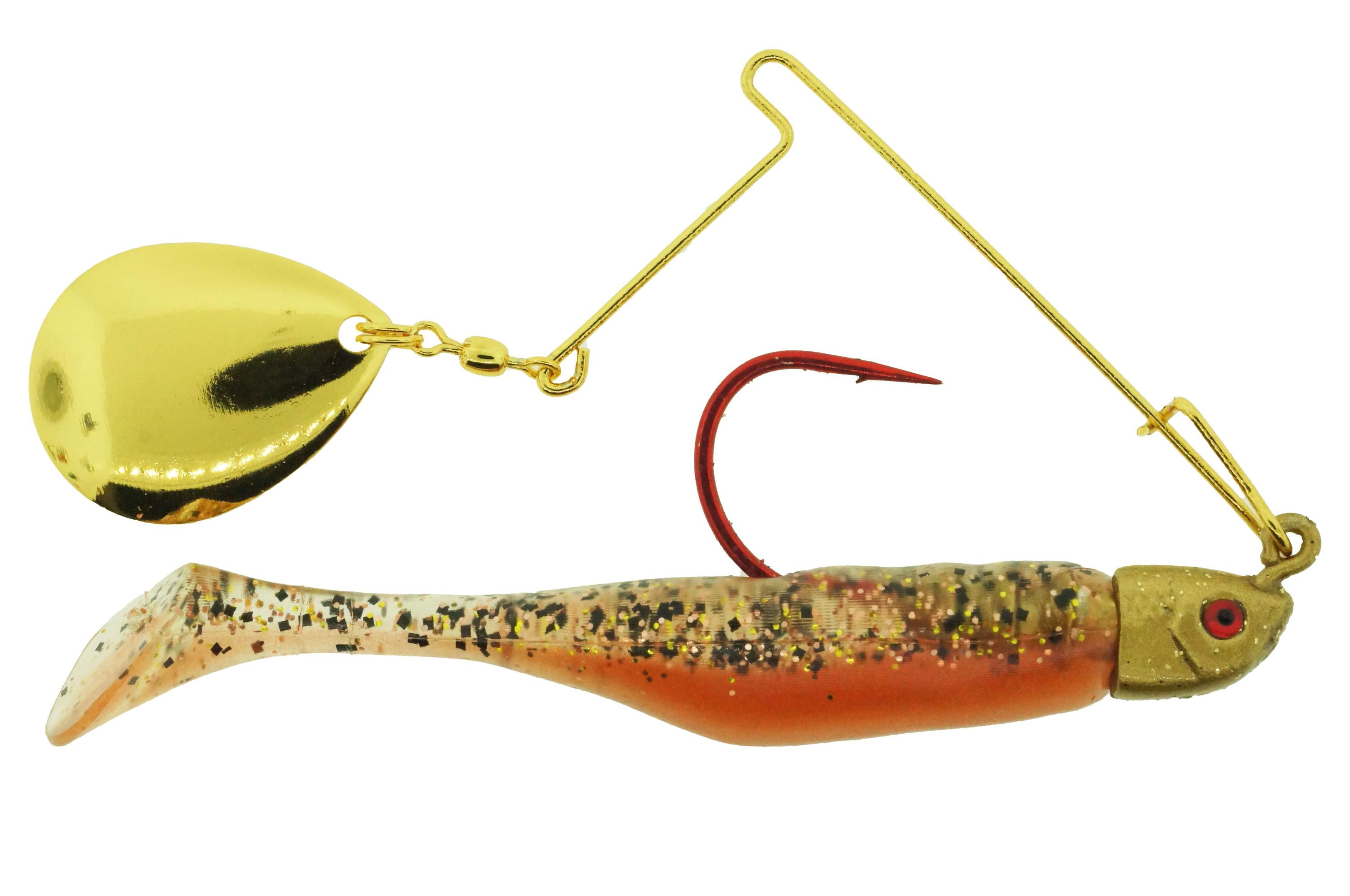 Bass Assassin Fishing Lure RD88377 Red Daddy Jig Spinner Combo 4" 1/4 ...