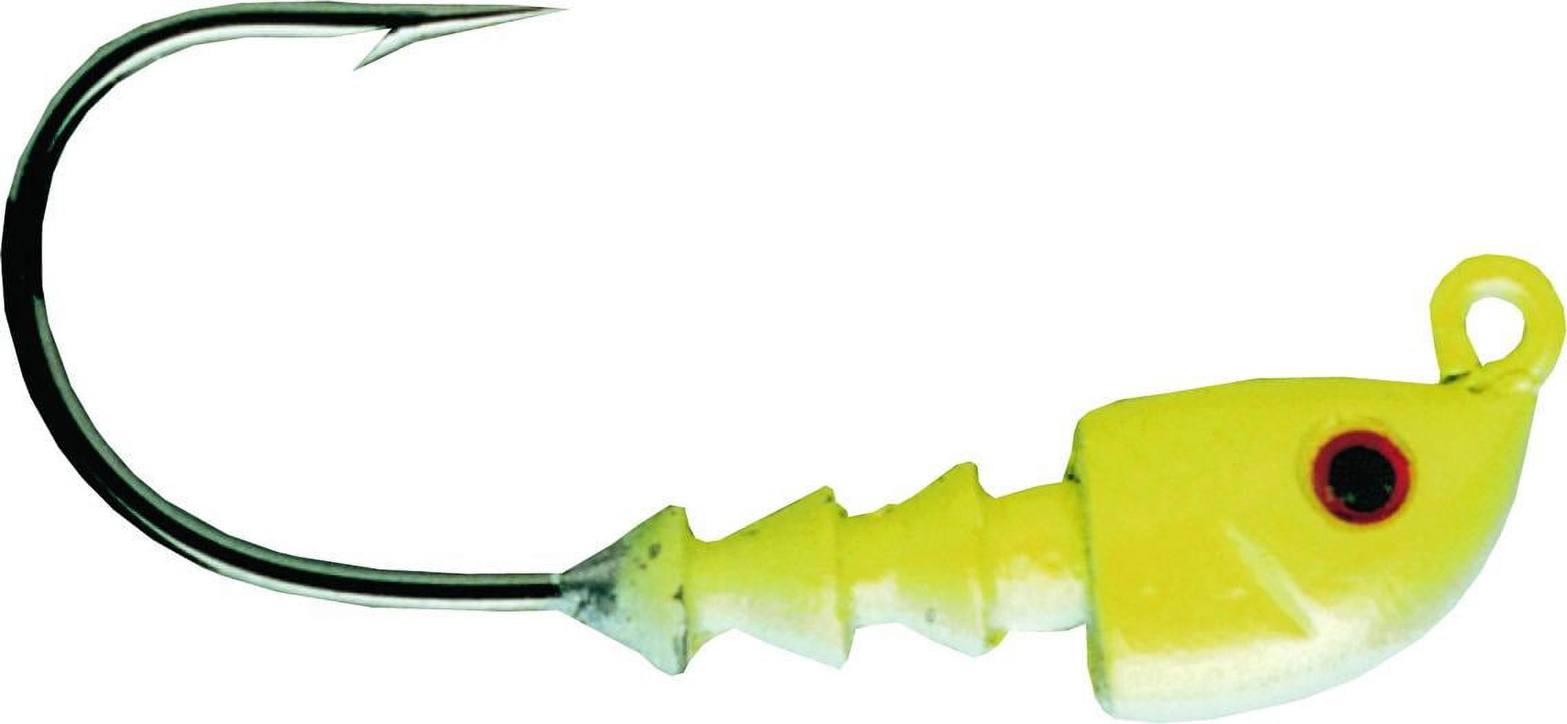Bass Assassin JA Series Jighead 3/0 Hook Chartreuse Flash 1/8 Oz 4/Pk ...