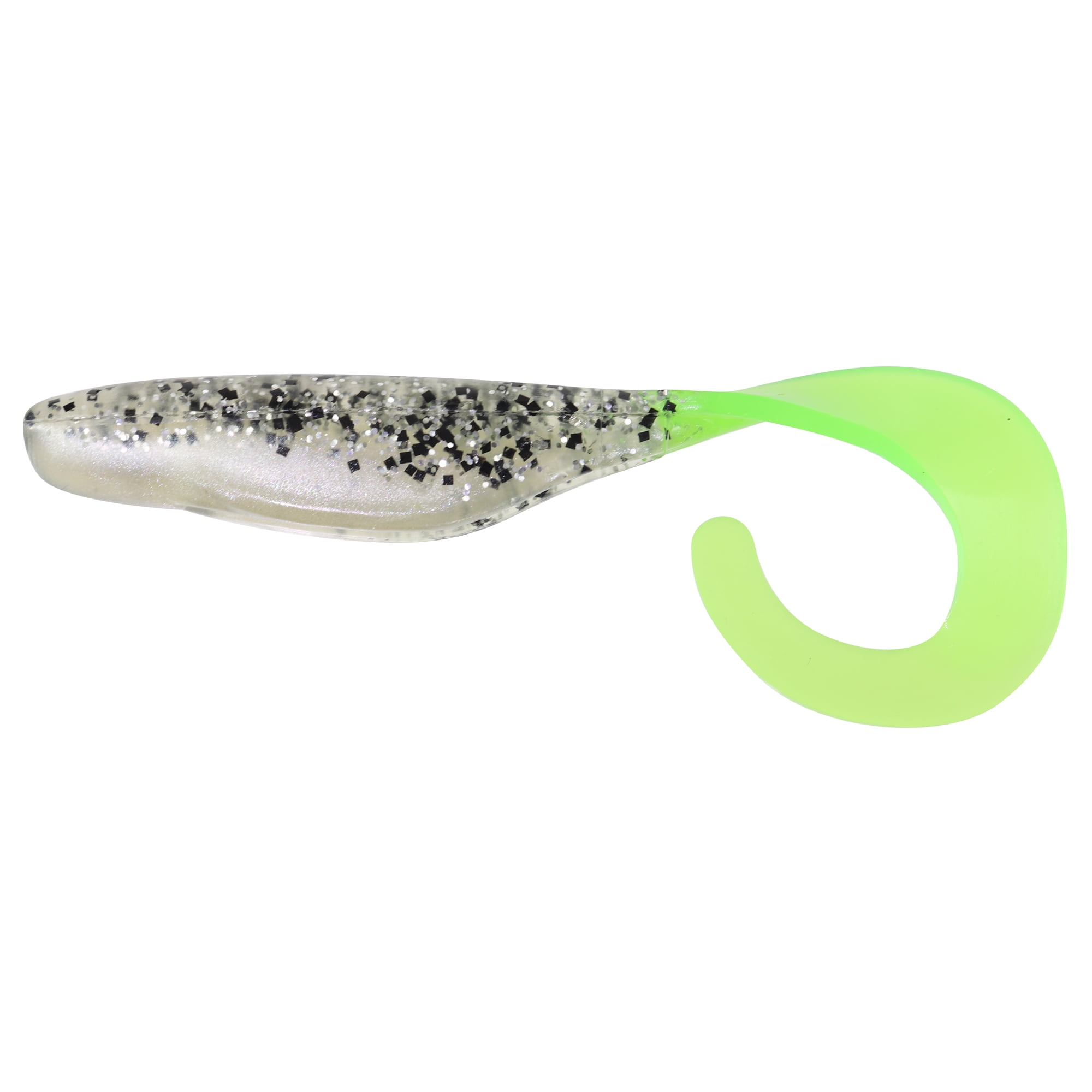 Bass Assassin SW Curly Shad 4'' S&P SlvrPhntm/ChrtTail - Walmart.com