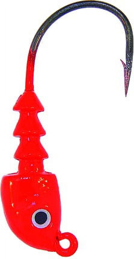 Bass Assassin SW Jigheads 1/4oz Red 4pk - Walmart.com