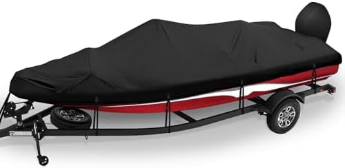 Bass Boat Covers 14-16 ft, 900D Heavy Duty Waterproof Winter Boat Cover ...