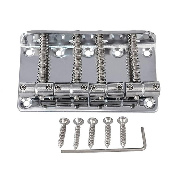 Bass Bridge Assembly Replacement 4 String Bridge Electric Bass Guitar ...