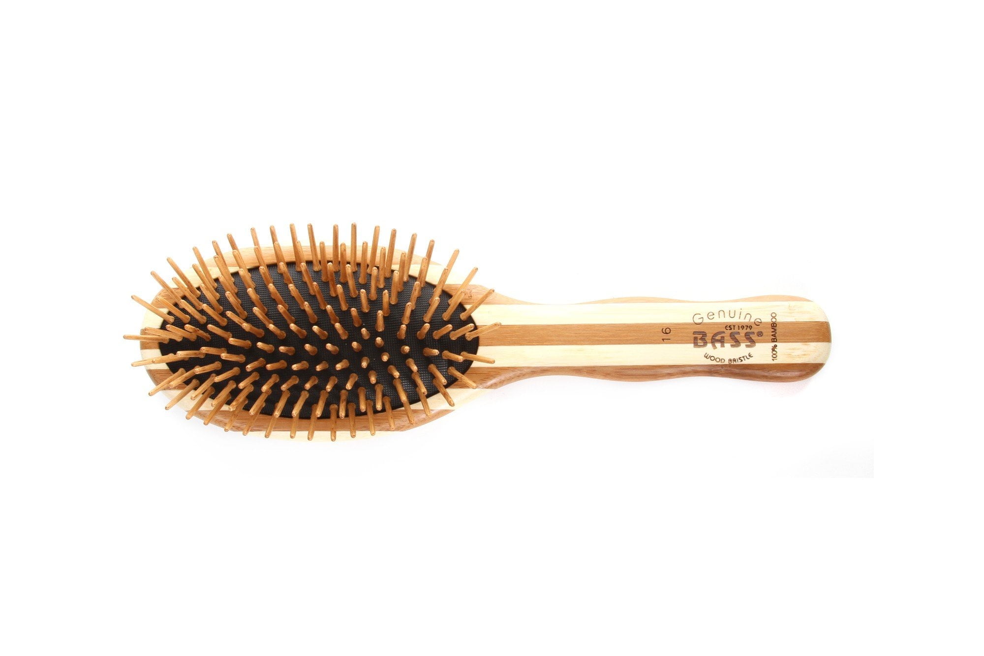 Bass Brushes Large Oval Cushion Wood Bamboo Pins Bamboo Handle 1 Brush ...