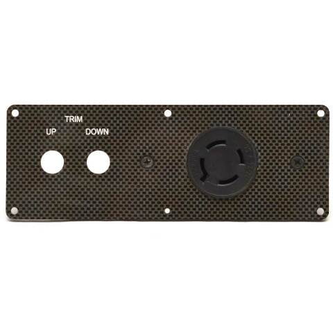 Bass Cat Boat Blank Dash Panel W/ Receptacle 140024 | Carbon Fiber ...