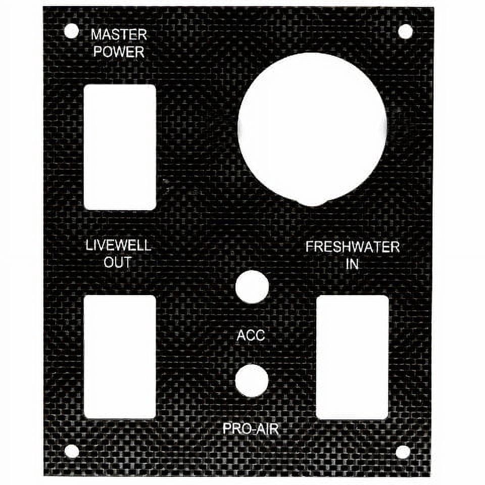 Bass Cat Boat Blank Switch Panel | Master Power Livewell Carbon Fiber ...