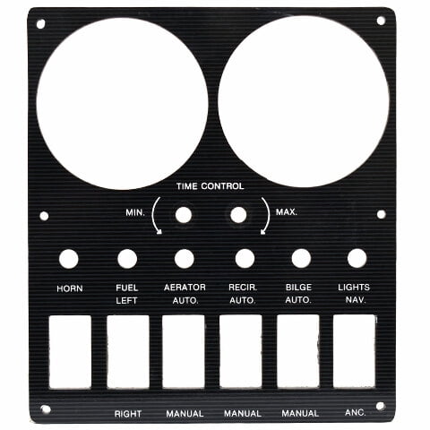Bass Cat Boat Blank Time Control Panel | 7 1/4 x 8 1/4 Inch Black ...