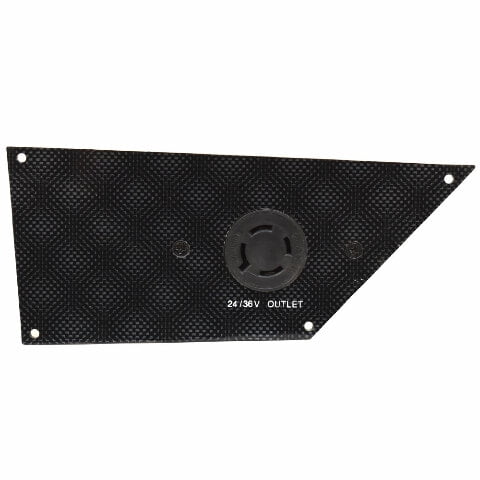 Bass Cat Boat Bow Panel W/ Receptacle | Black 8 3/4 x 3 3/4 Inch ...