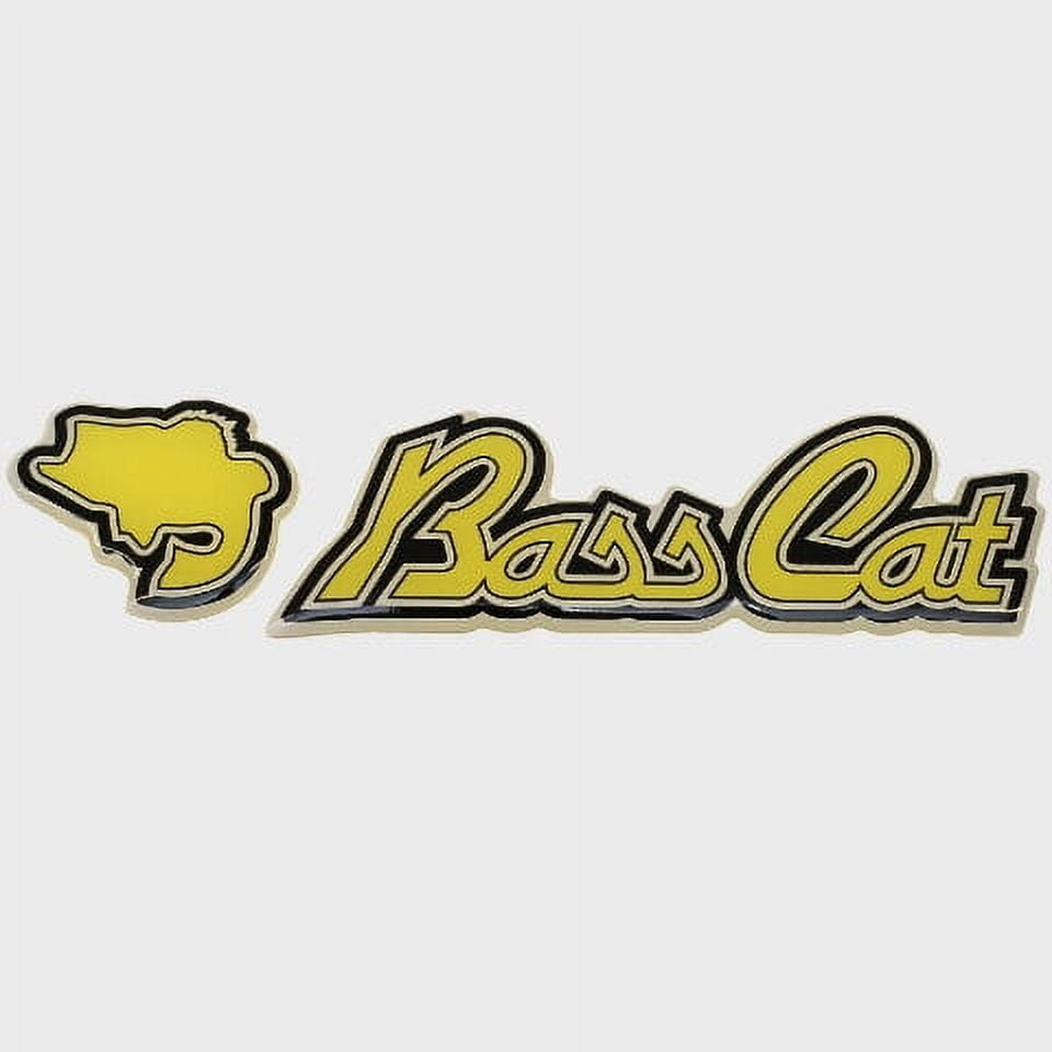 Bass Cat Boat Raised Brand Decal LH7061 | Yellow Logo Sticker - Walmart.com