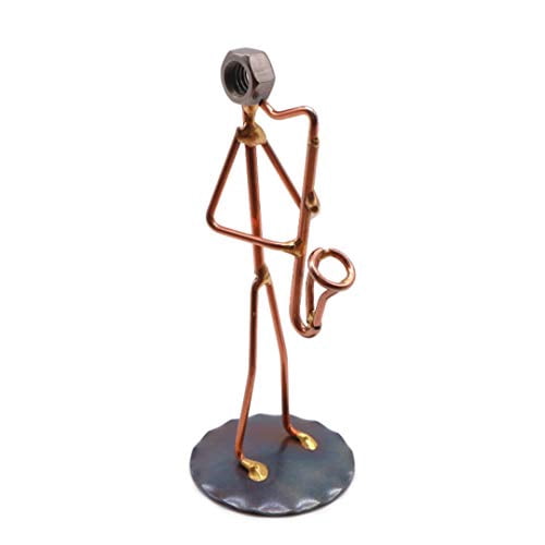 Bass Clarinet Collectible Handmade Metal Art Figurine, Desk Accessories ...