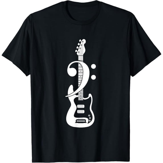 Bass Clef Bass Guitar Idea T-Shirt - Walmart.com