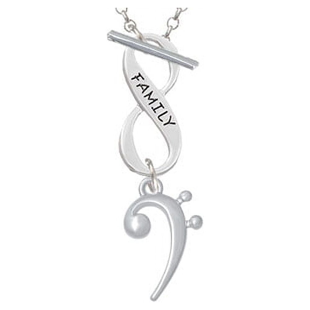 Bass Clef Family Infinity Toggle Chain Necklace - Walmart.com