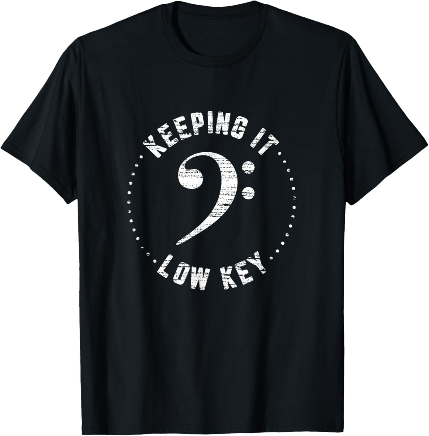 Bass Clef Music Keeping It Low Key Musician Humor T-Shirt - Walmart.com