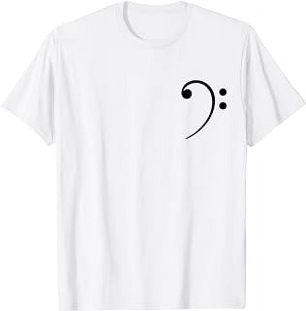 Bass Clef Music Symbol Bassist Bass Player Musical Notes T-Shirt ...