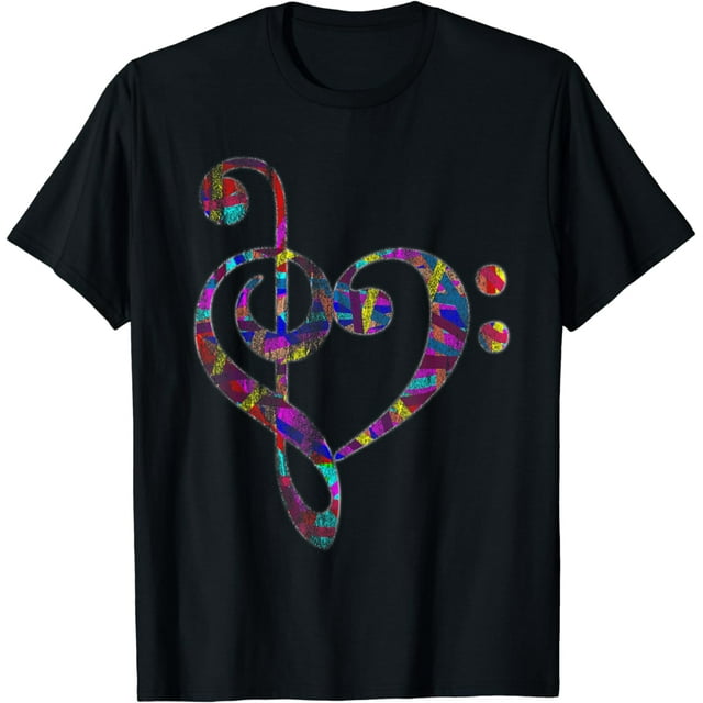 Bass Clef Musician Valentines Day Gifts Treble Clef T-Shirt - Walmart.com