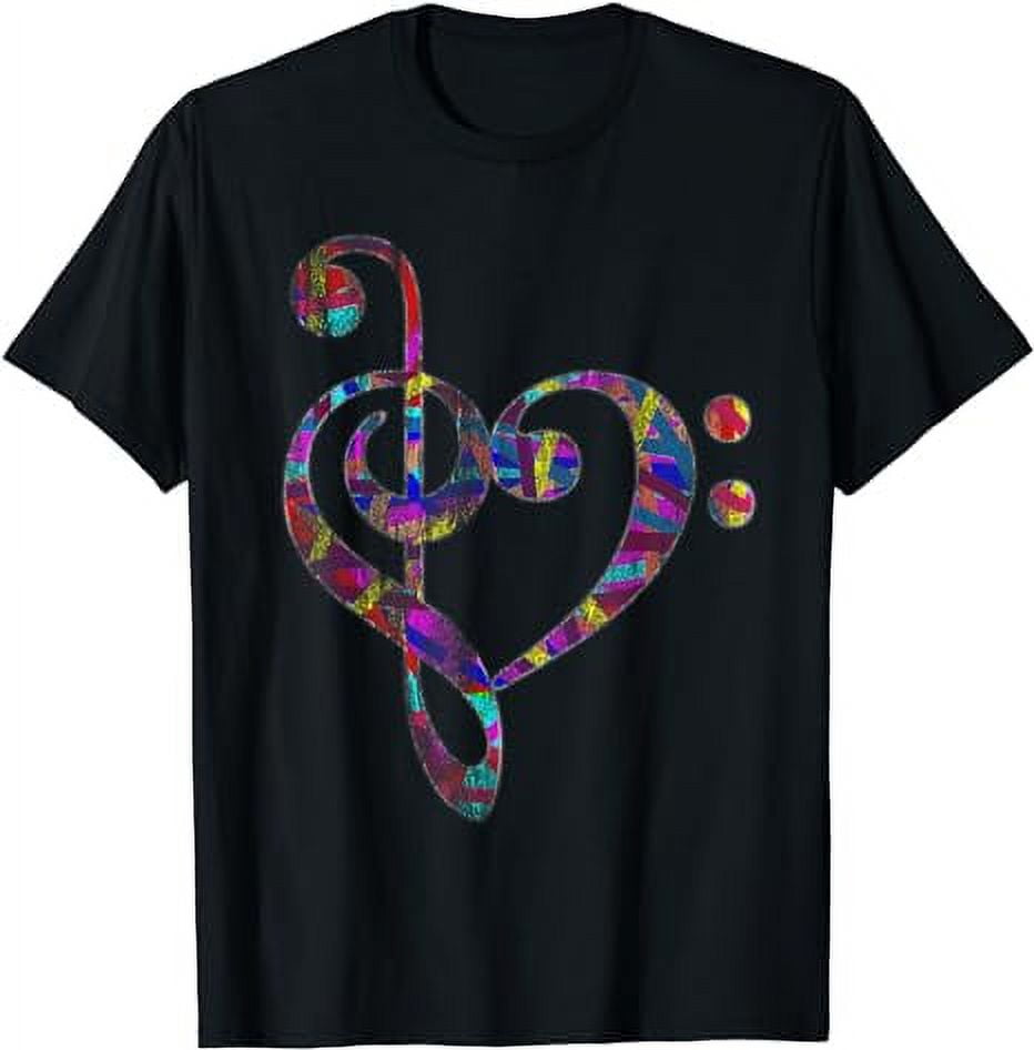 Bass Clef Musician Valentines Day Gifts Treble Clef T-Shirt - Walmart.com