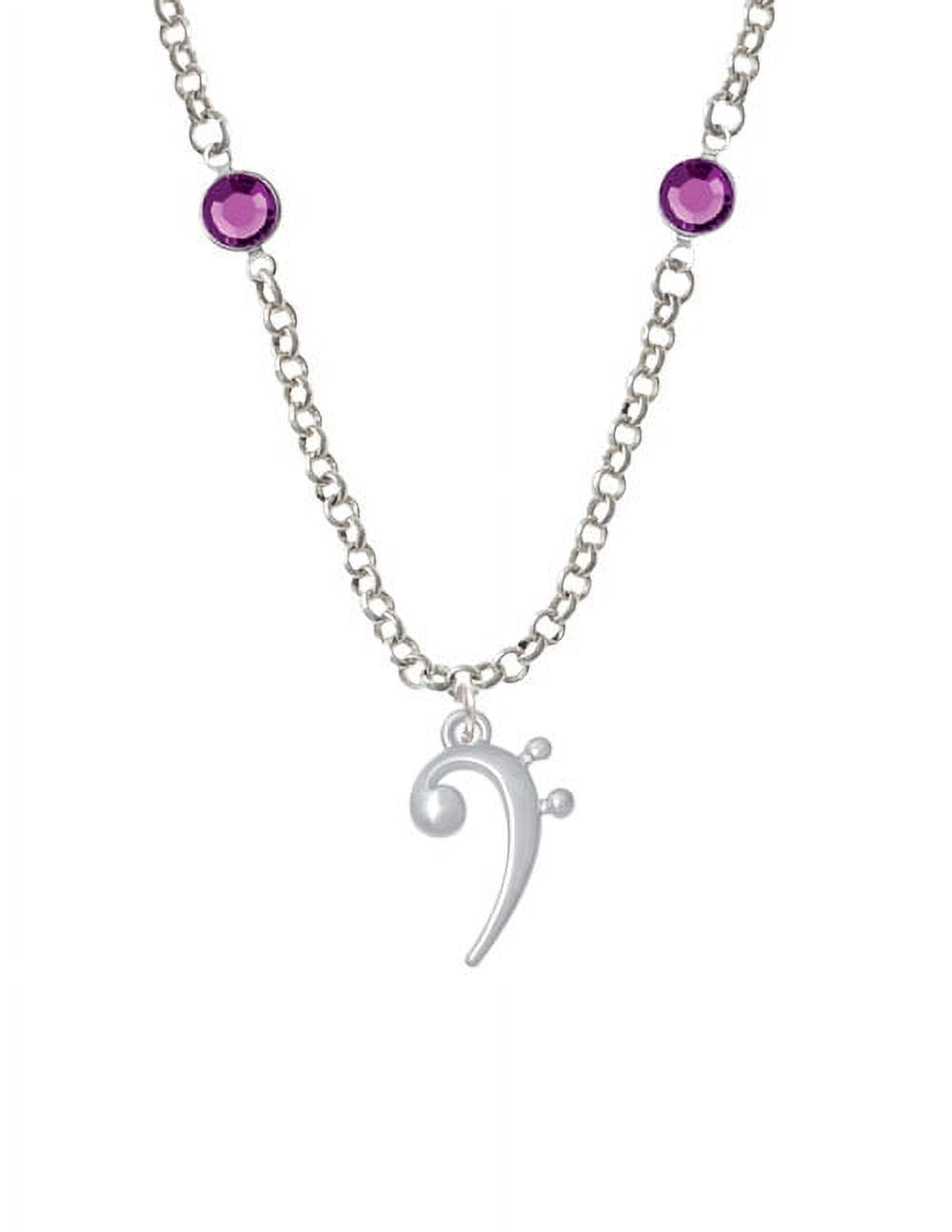 Bass Clef Purple Crystal Fiona Necklace - Walmart.com