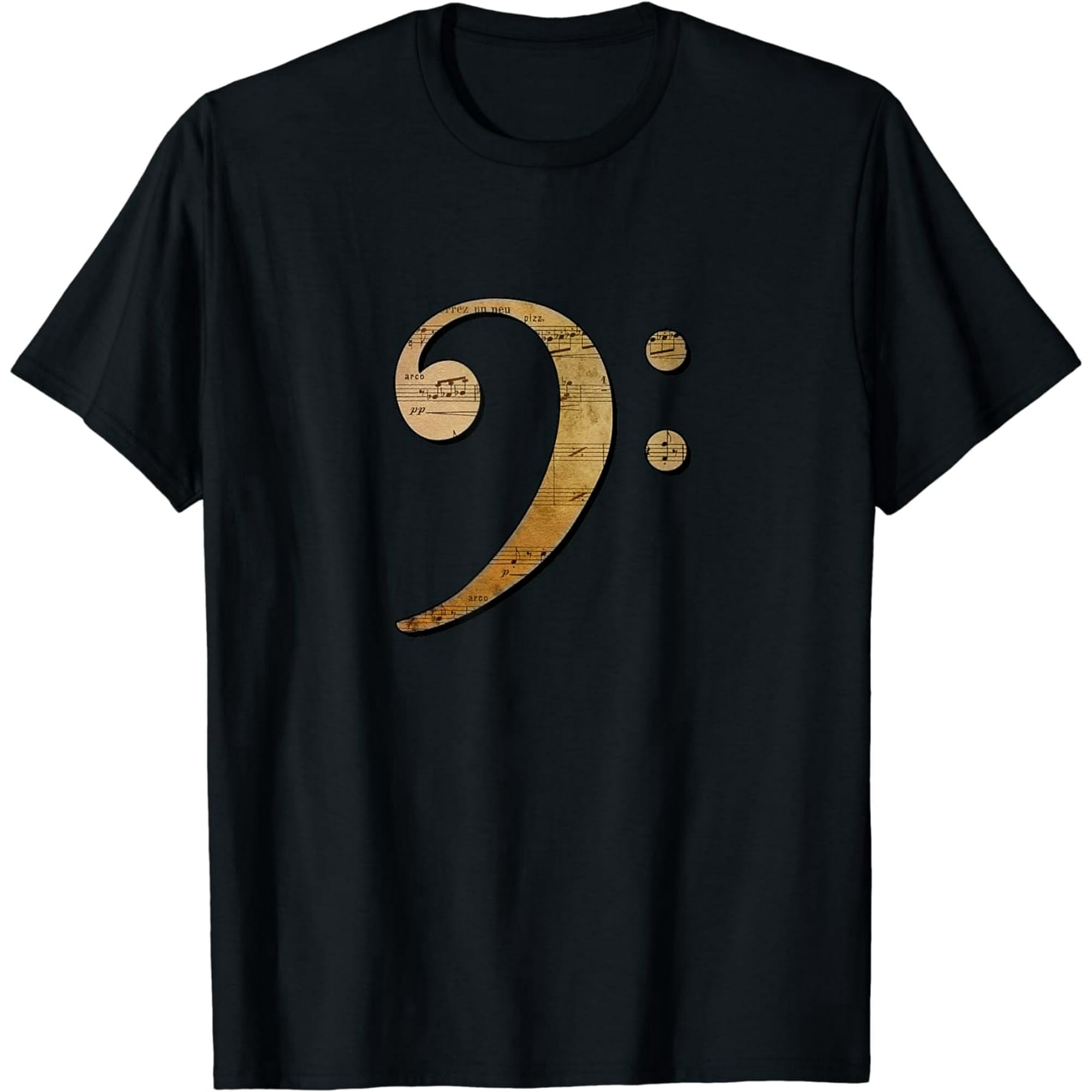 Bass Clef Sheet Music Bottom End pure cotton T-Shirt - Walmart.com
