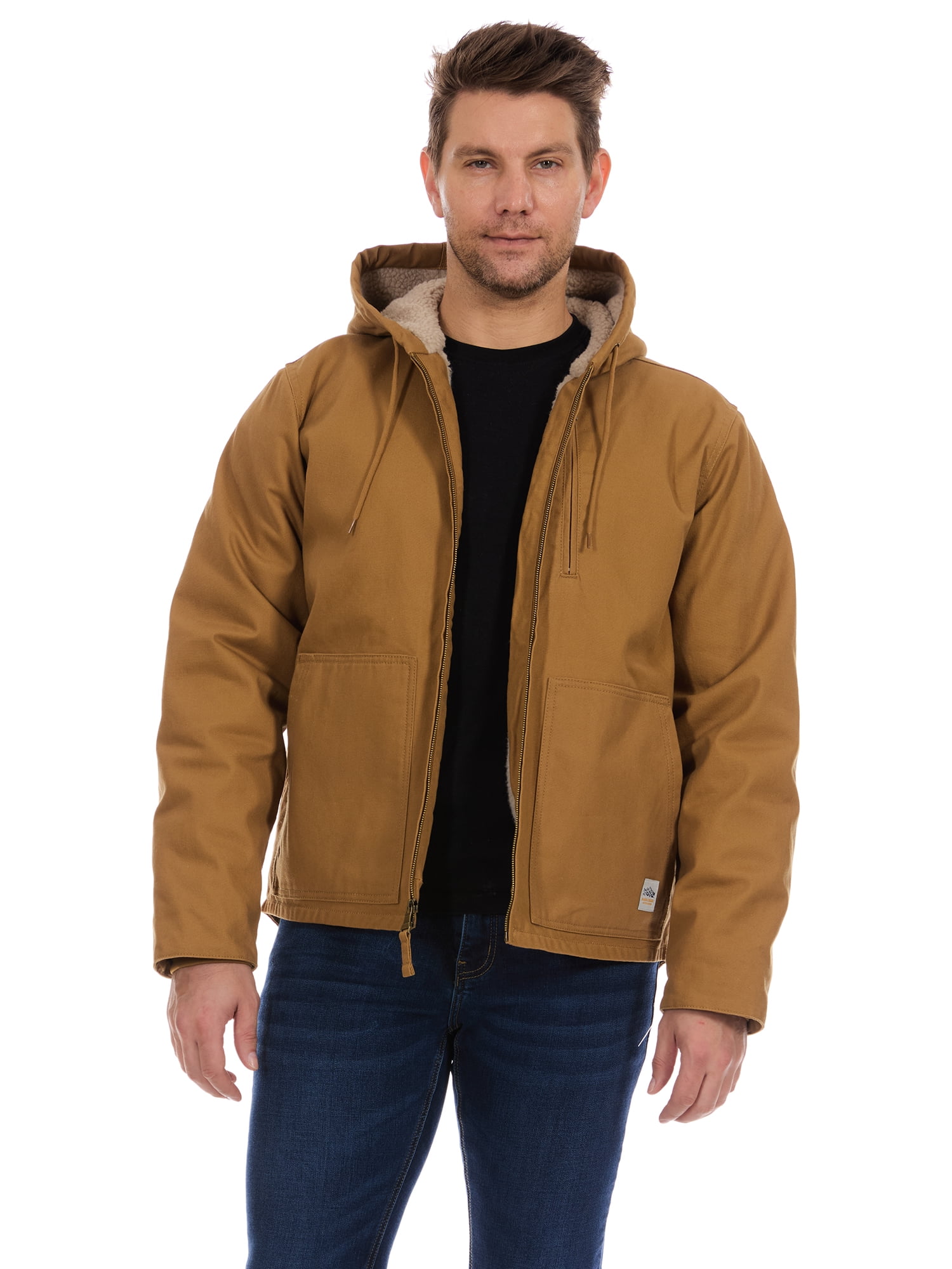 Bass Creek Outfitters Men's Duck Canvas Work Jacket with Sherpa Lining ...