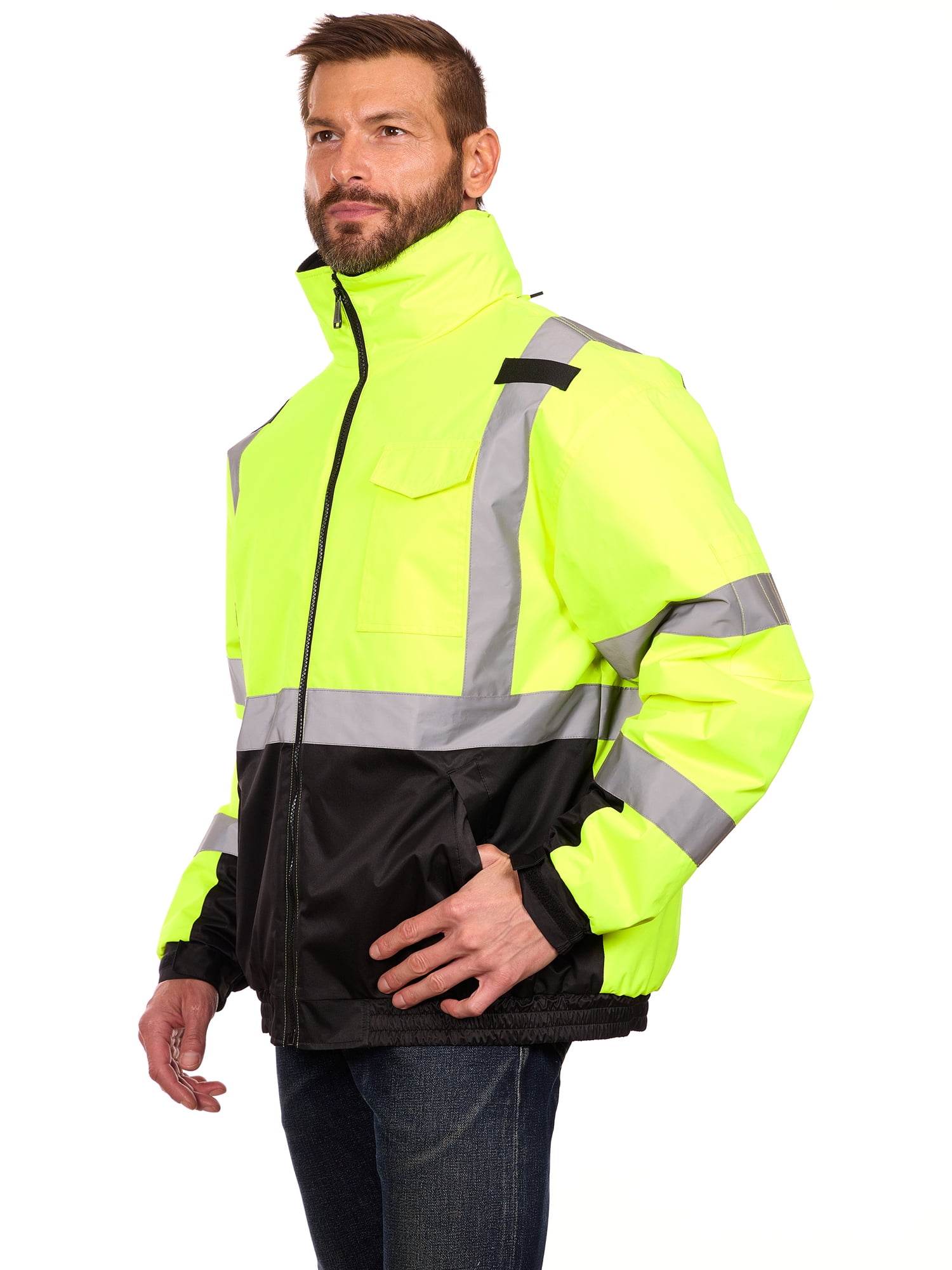 Bass Creek Outfitters Men's Oxford Insulated Safety Work Jacket with ...