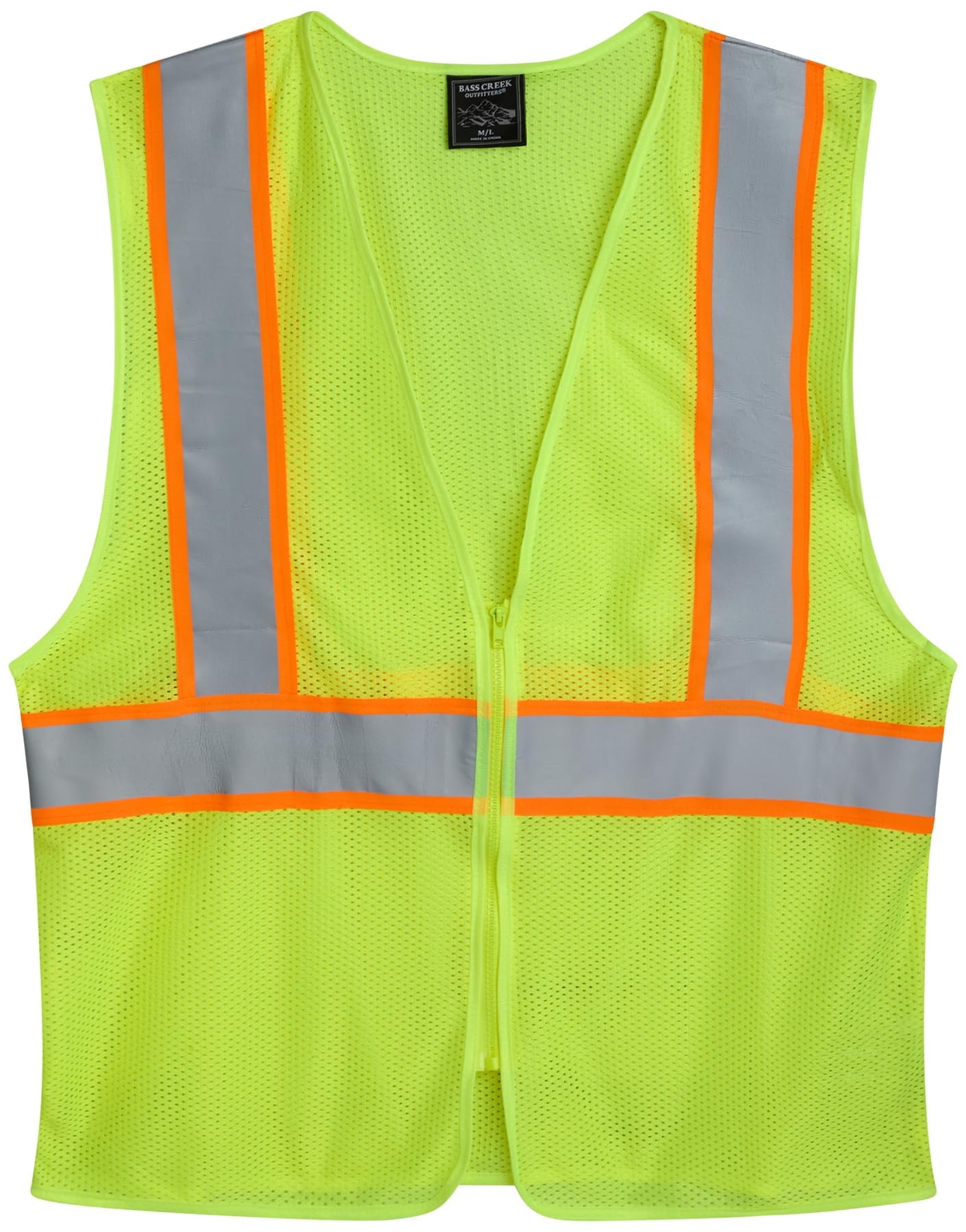 Bass Creek Outfitters Men's Reflective Safety Vest - High Visibility ...