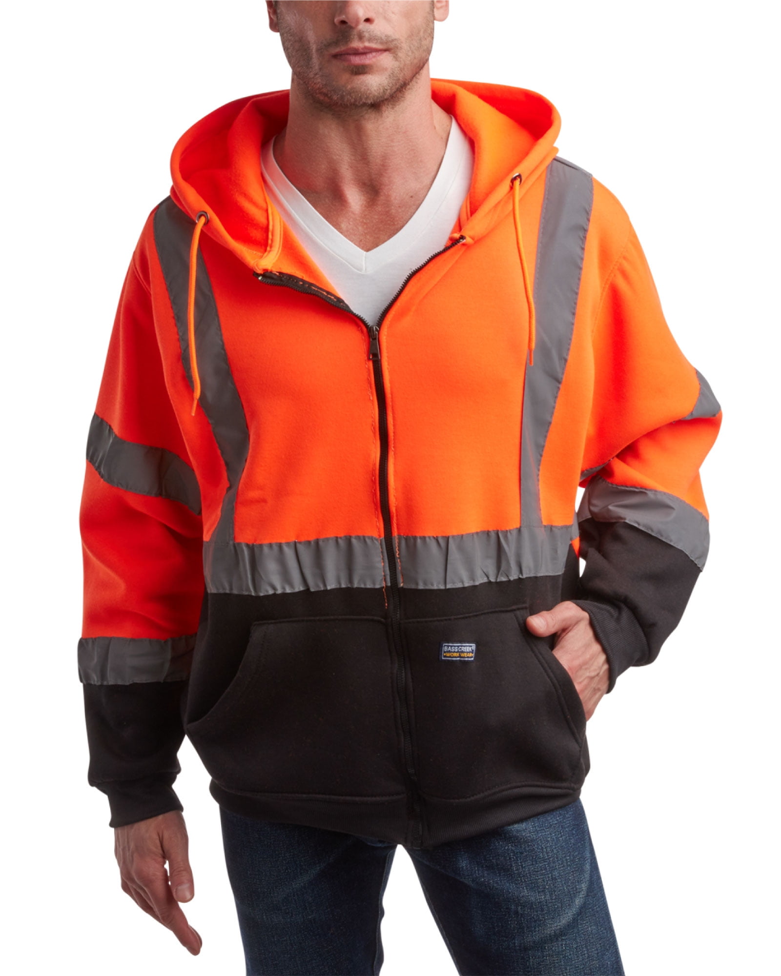 Bass Creek Outfitters Men's Safety Sweatshirt - ANSI/ISEA Class 3 High ...