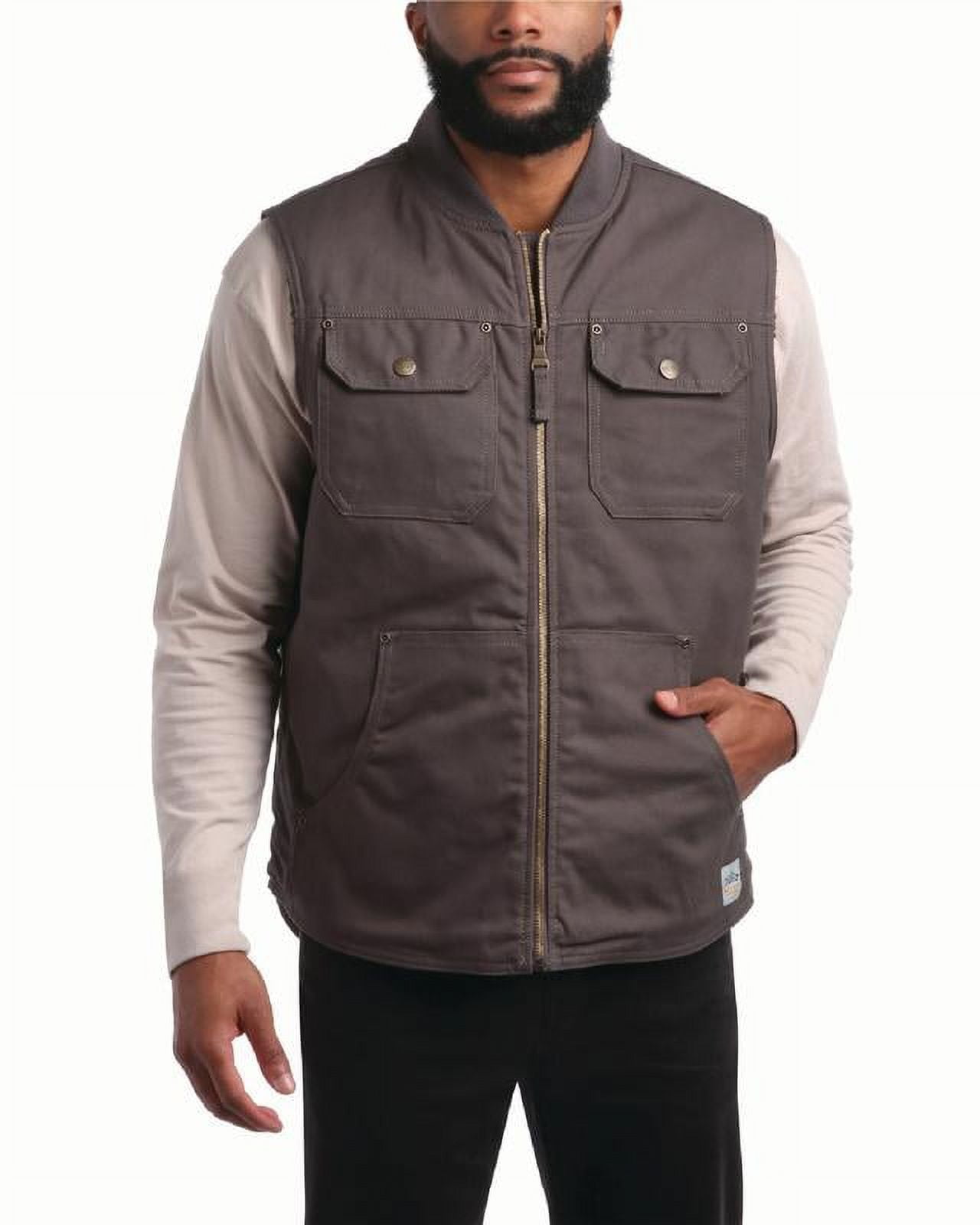 Bass Creek Outfitters Men's Workwear Vest - Heavyweight Sherpa Lined ...