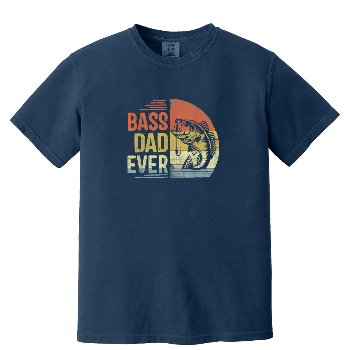Bass Dad Ever Fishing T-Shirt, Funny Retro Fisherman Dad Tee, Father's ...