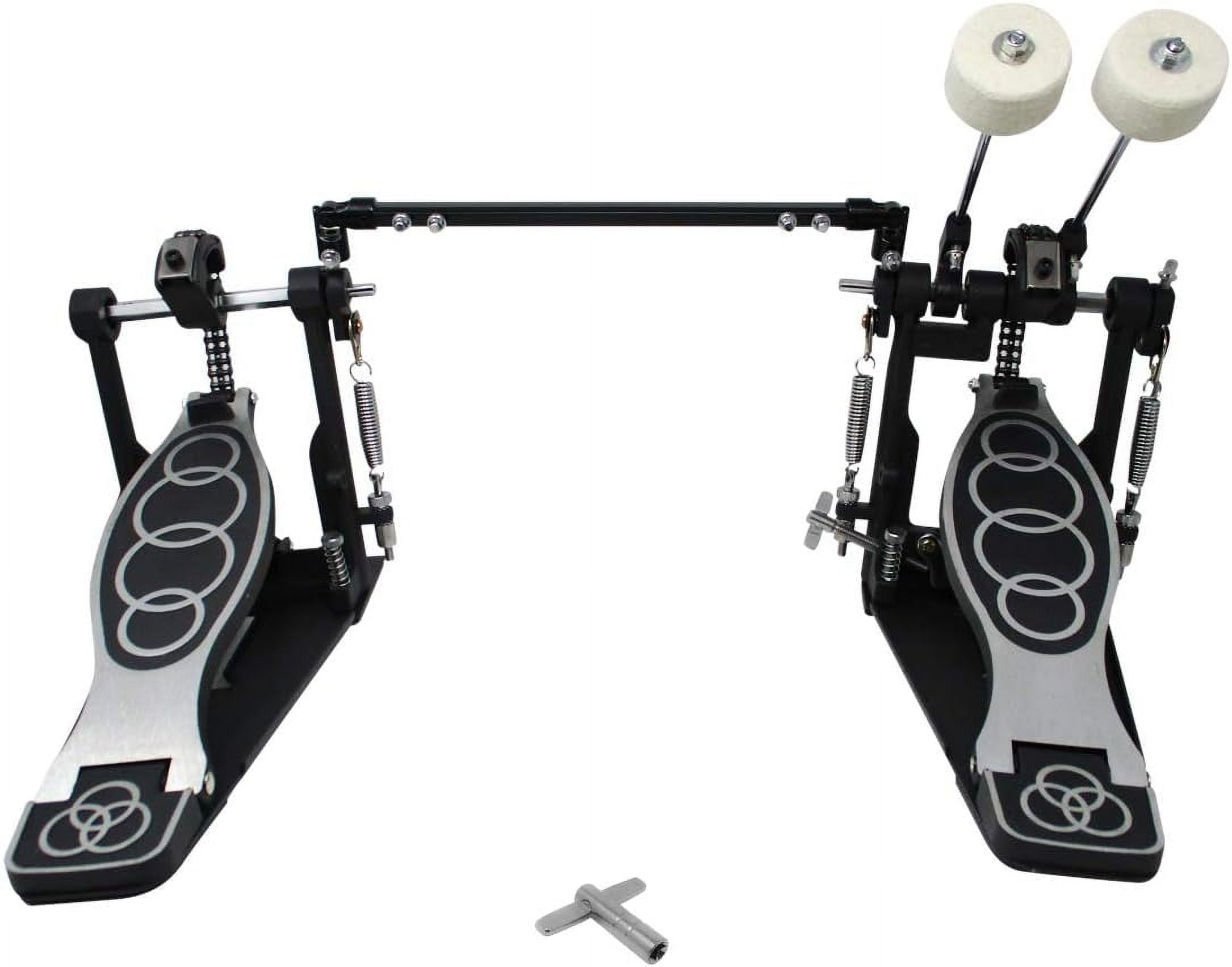 Bass Drum Double Kick Pedal For Drum Set Kit by Trademark Innovations ...
