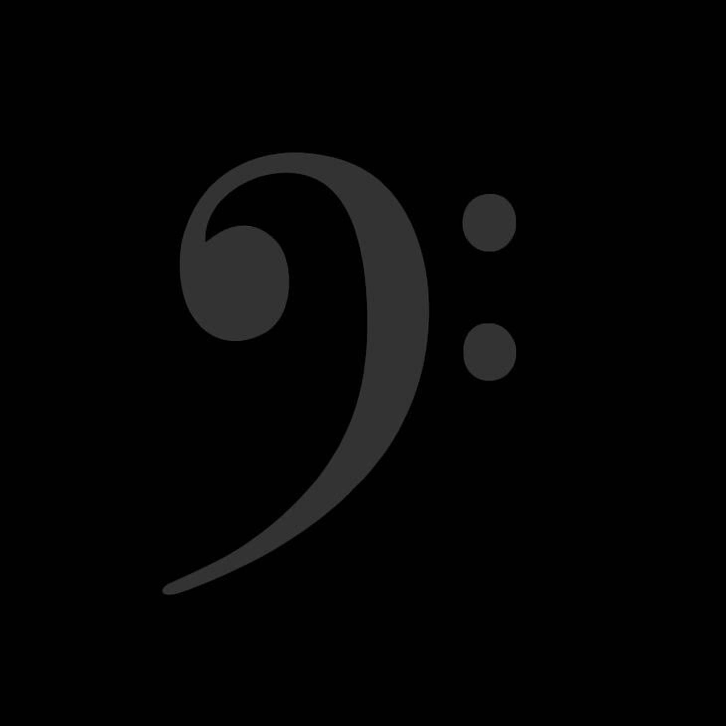 Bass F Clef Musical Note Symbol Vinyl Decal Sticker UV & Waterproof ...