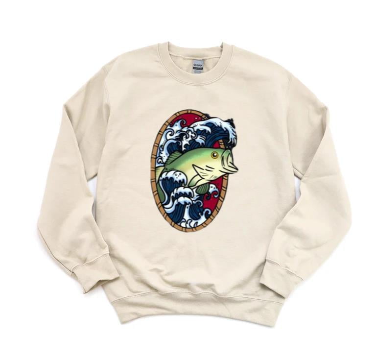 Bass Fish Bold Outdoor Fishing Graphic for Angler and Nature Lovers ...