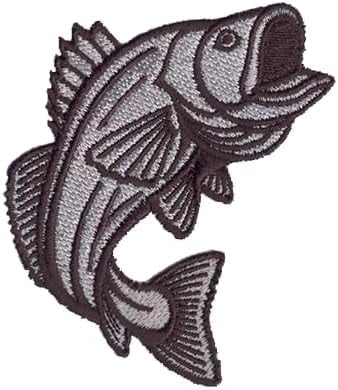 Bass Fish Embroidered Patch, Iron On, Sew On, Fishing Applique ...