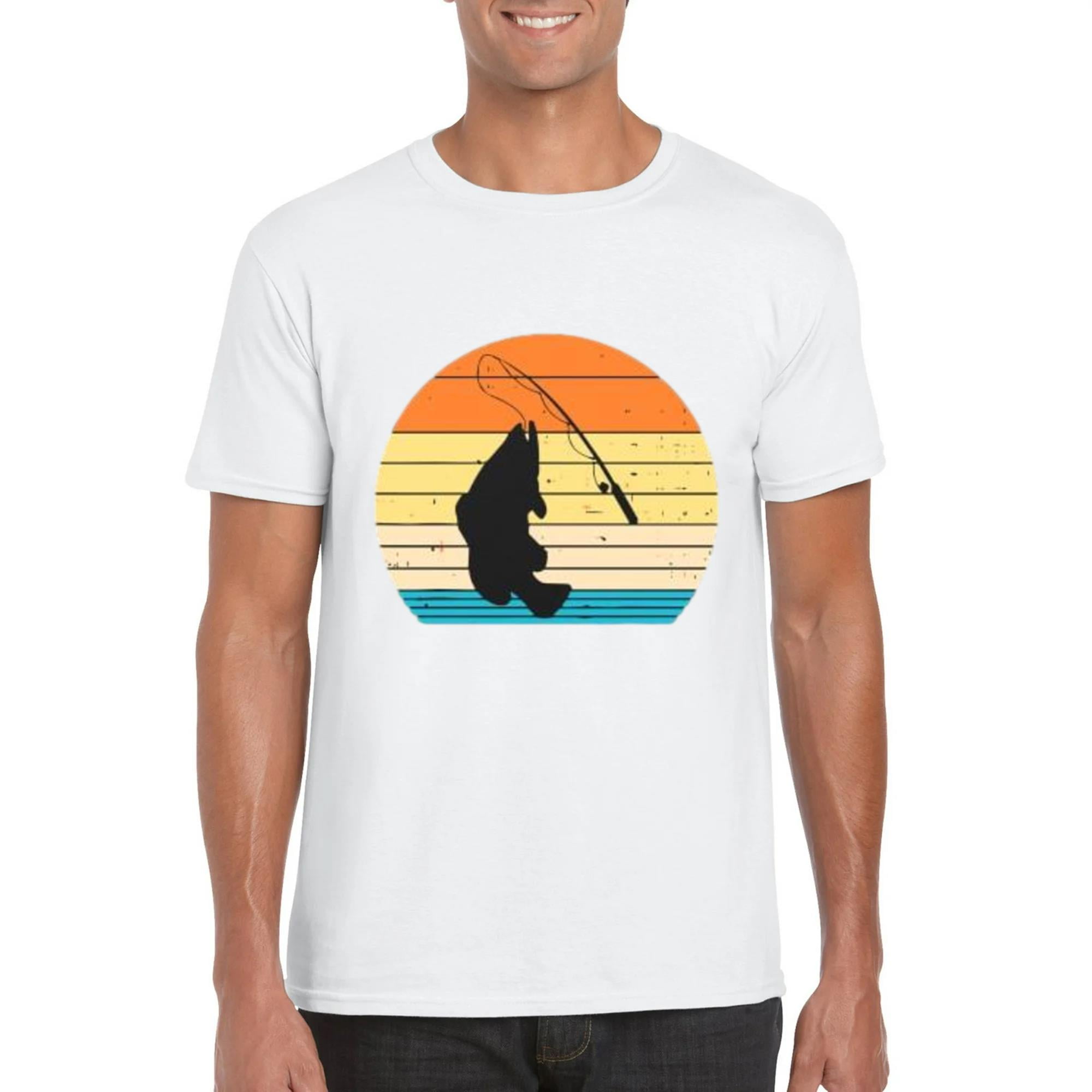 Bass Fish Rod Angler Gift for Fishing Dad or Grandpa Humor T-Shirt ...