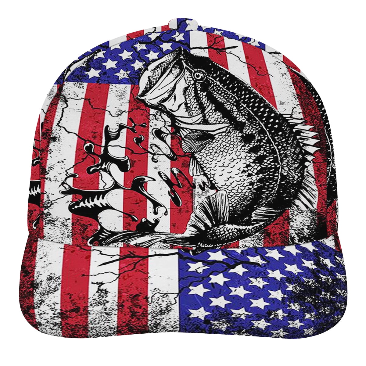 Bass Fishing America baseball cap hat - Walmart.com