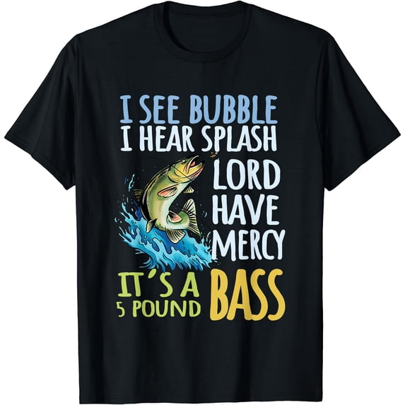 Bass Fishing Angling Sport Black Bass Fish T-Shirt - Walmart.com