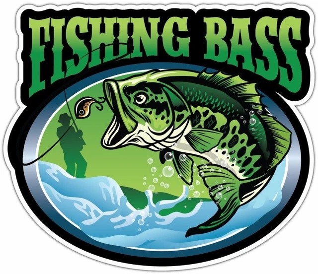 Bass Fishing Fisherman Fish Hook Catch Lure Car Stickerphone Decal ...