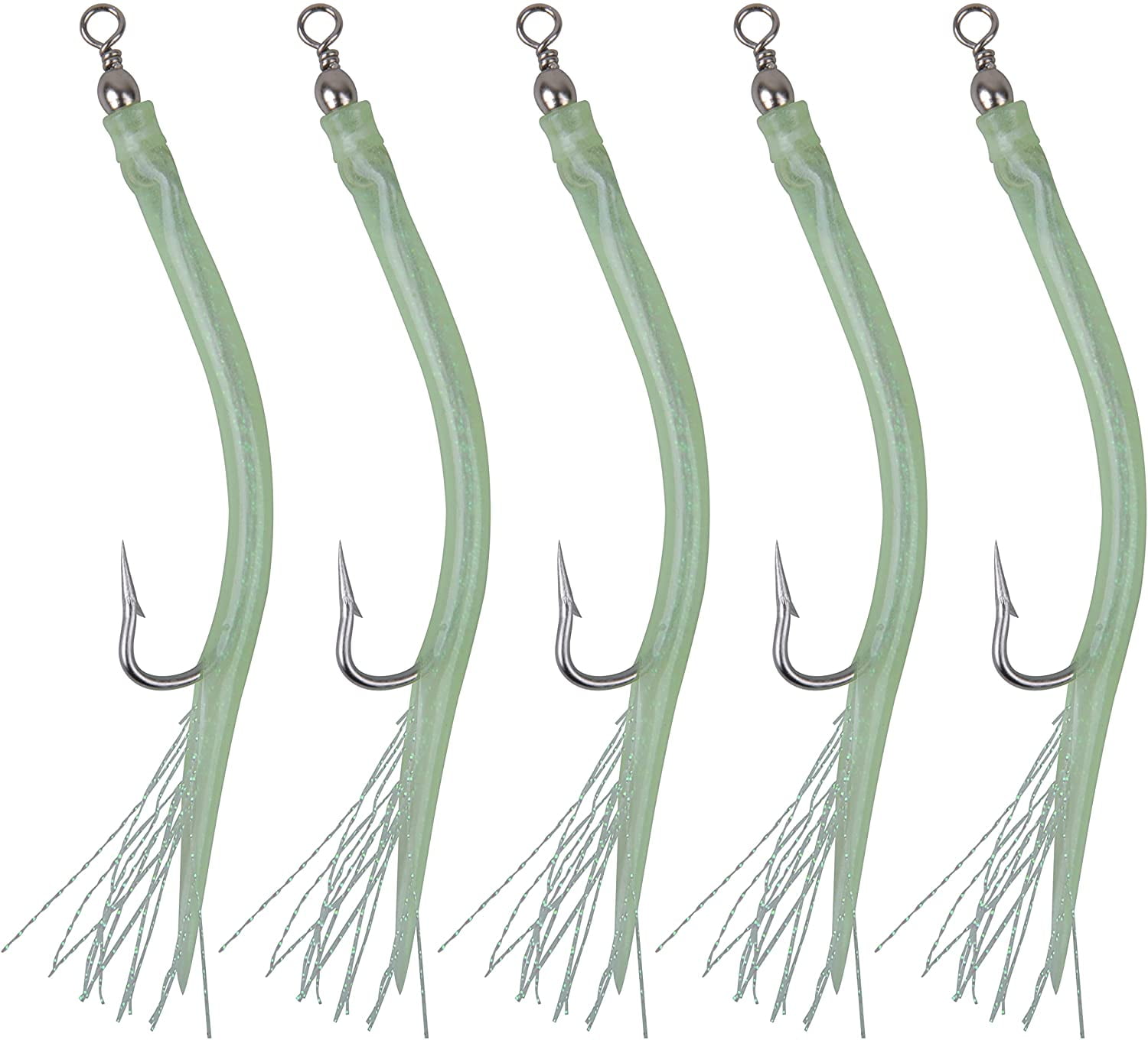 Bass Fishing Hooks Striped Trolling Tube Lure Saltwater Classic Fish ...
